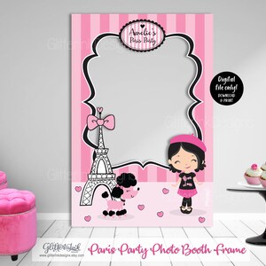 PRINTABLE Paris Theme Party Photo Booth Frame / Paris Party Prop ...