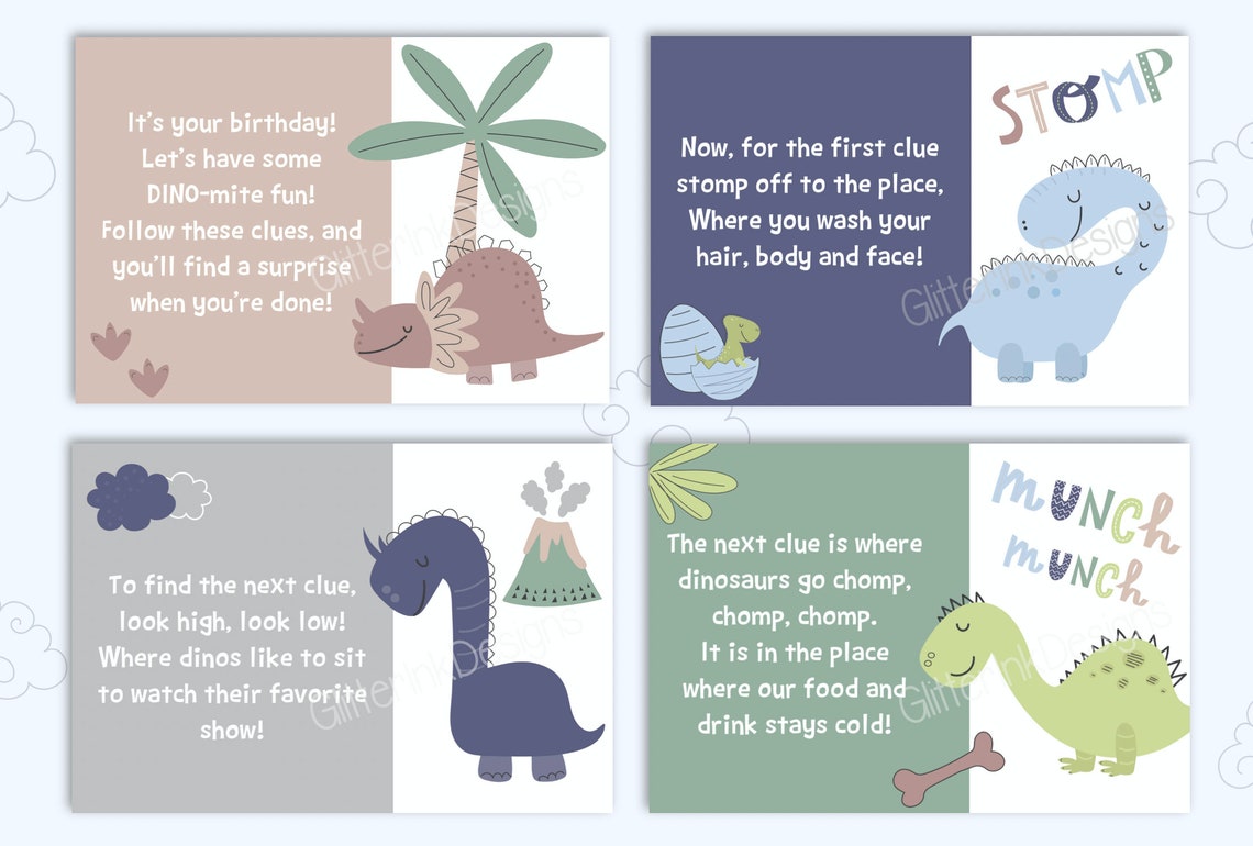 Dinosaur Scavenger Hunt Cards / Dinosaur Treasure Hunt Clue - Etsy Dinosaur Scavenger Hunt Cards / Dinosaur Treasure Hunt Clue - Etsy