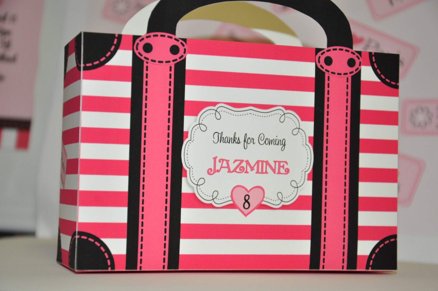 Paris Theme Party Suitcase Favor Box / Paris Party Favors / Poodle in ...