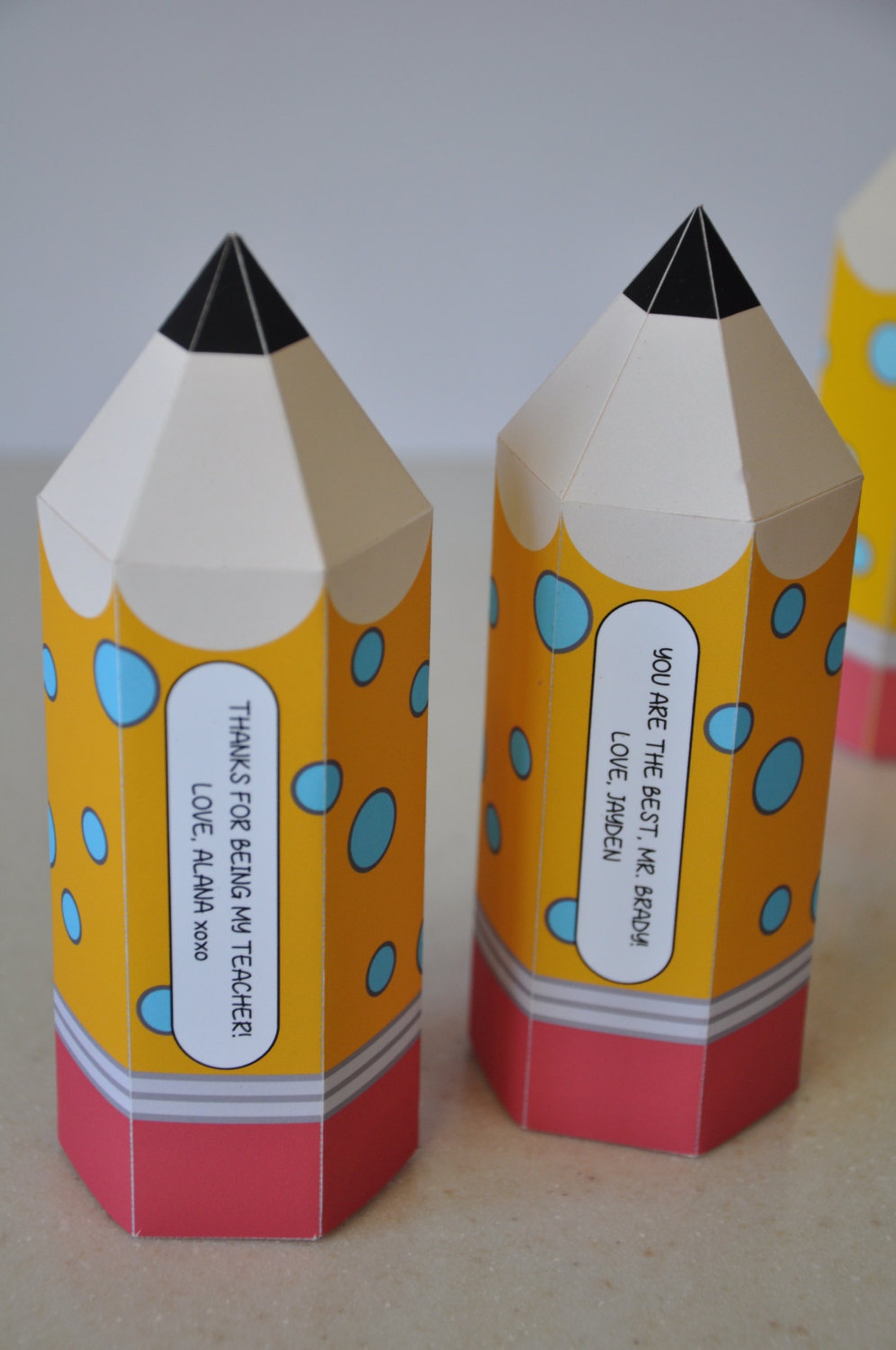 Back to School Pencil Box / Printable 3D Pencil Favor Box - Etsy