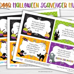 Halloween Scavenger Hunt Clue Cards / Halloween Treasure Hunt Clues ...