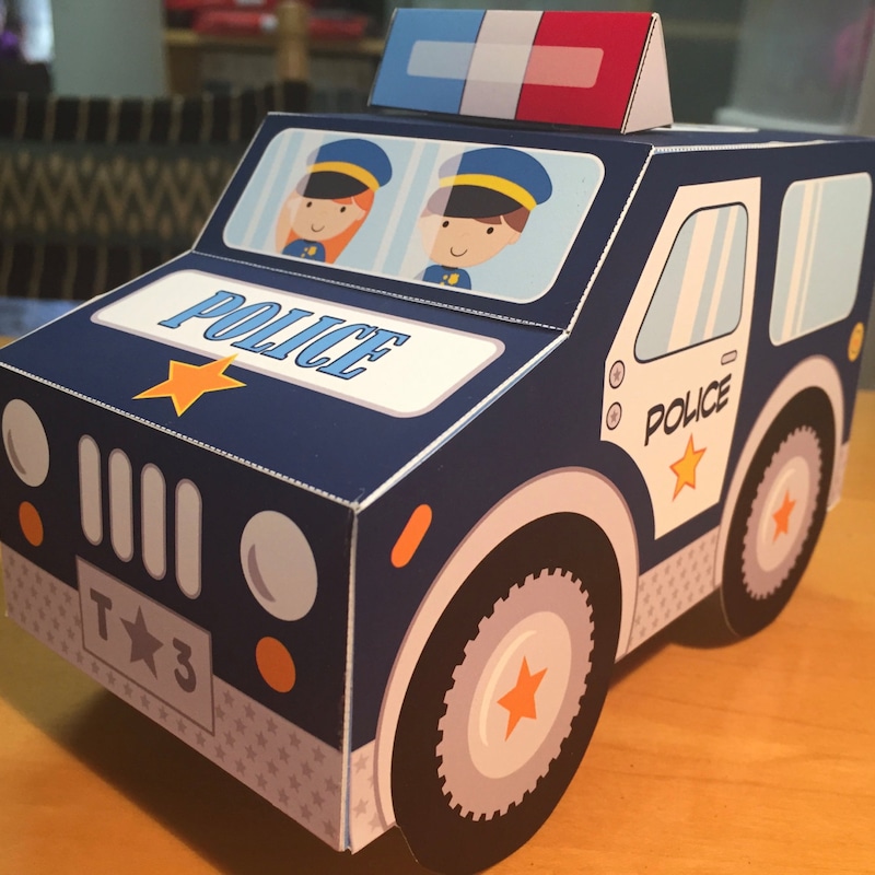 Police Car Favor Boxes - Etsy