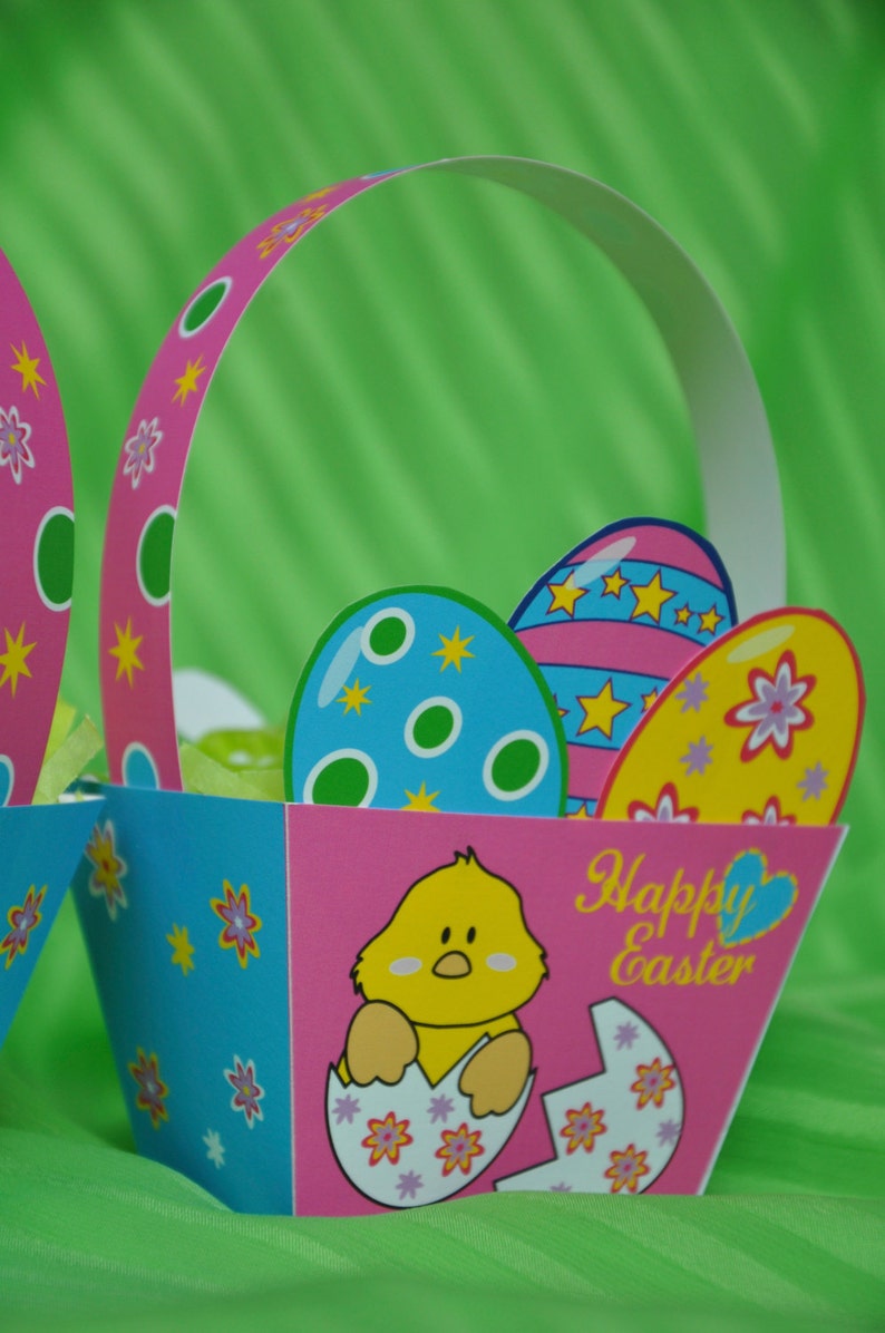 Mini Easter Basket / Easter Egg Hunt Easter Chick and Easter - Etsy