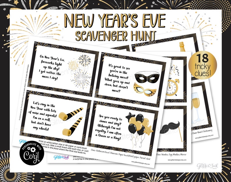 2026 New Years Eve Scavenger Hunt for Teens With Difficult Clues ...