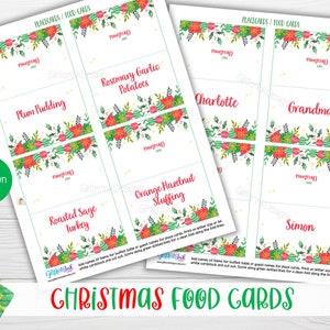 Christmas Table Printable Place Settings / Christmas Decor Editable ...