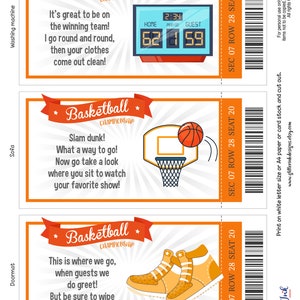 Basketball Scavenger Hunt Clue Cards / Basketball Birthday Kids ...