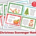 Christmas Scavenger Hunt Clue Cards / Christmas Kids Treasure Hunt ...