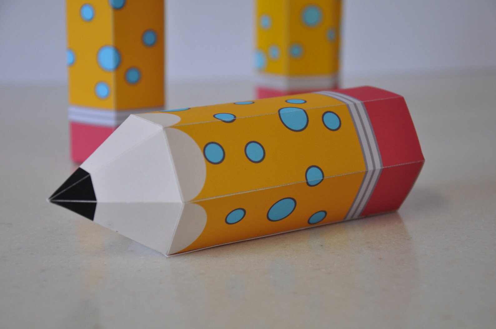 Back to School Pencil Box / Printable 3D Pencil Favor Box - Etsy