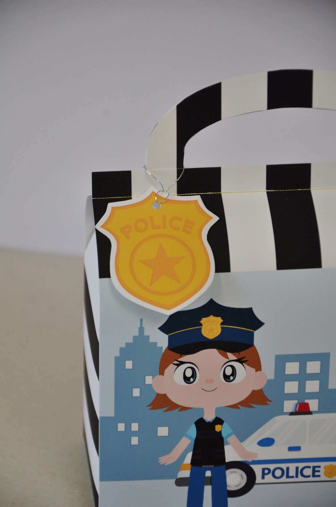 Cops and Robbers Police Party Favor Box - Digital PDF Printable DIY ...