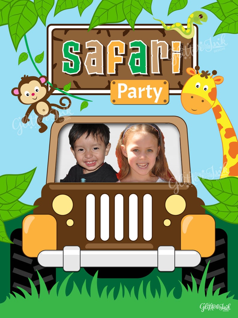 PRINTABLE 36x48 Jungle Safari Party Photo Booth Prop / - Etsy