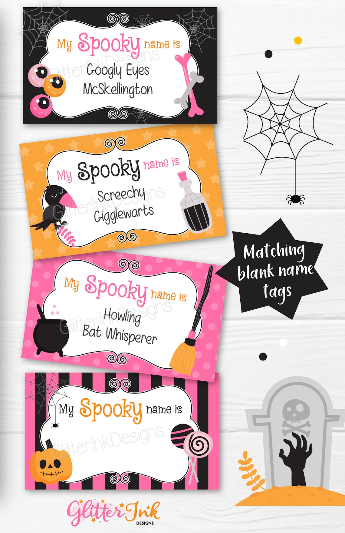 What's Your Spooky Halloween Name Game / Spooktacular Printable Sign ...