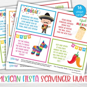 Mexican Fiesta Family Party Games / Taco Tuesday Birthday Scavenger ...