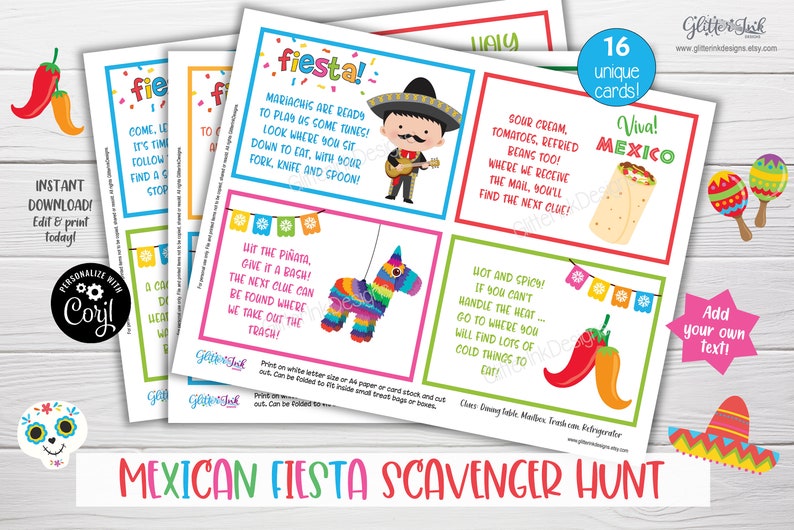 Mexican Fiesta Family Party Games / Taco Tuesday Birthday - Etsy