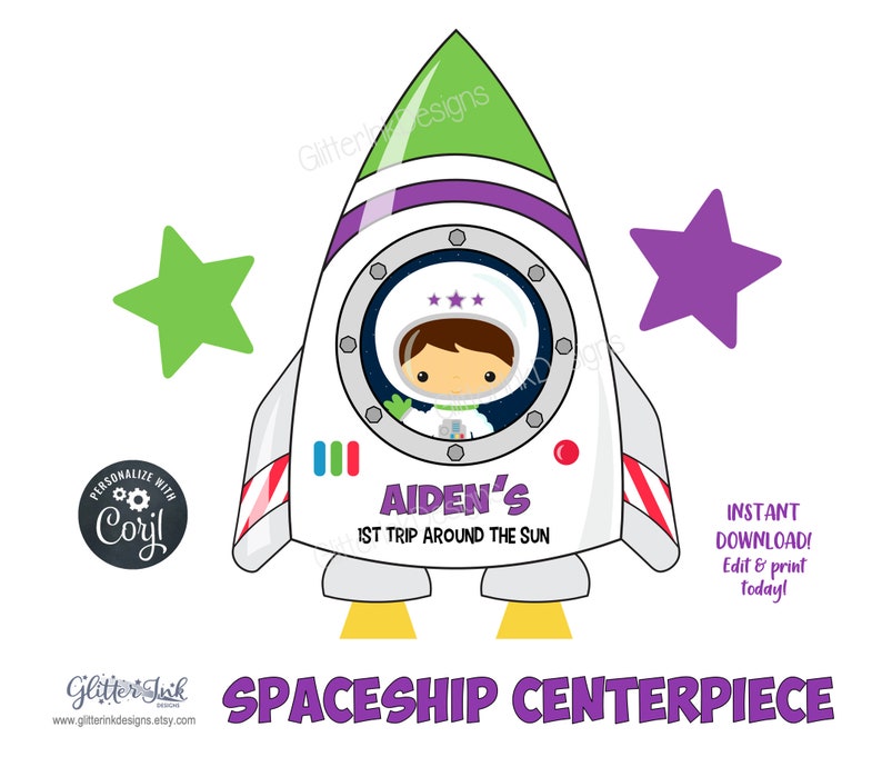 Outer Space Party Centerpiece Decoration / Outer Space Birthday Cake ...