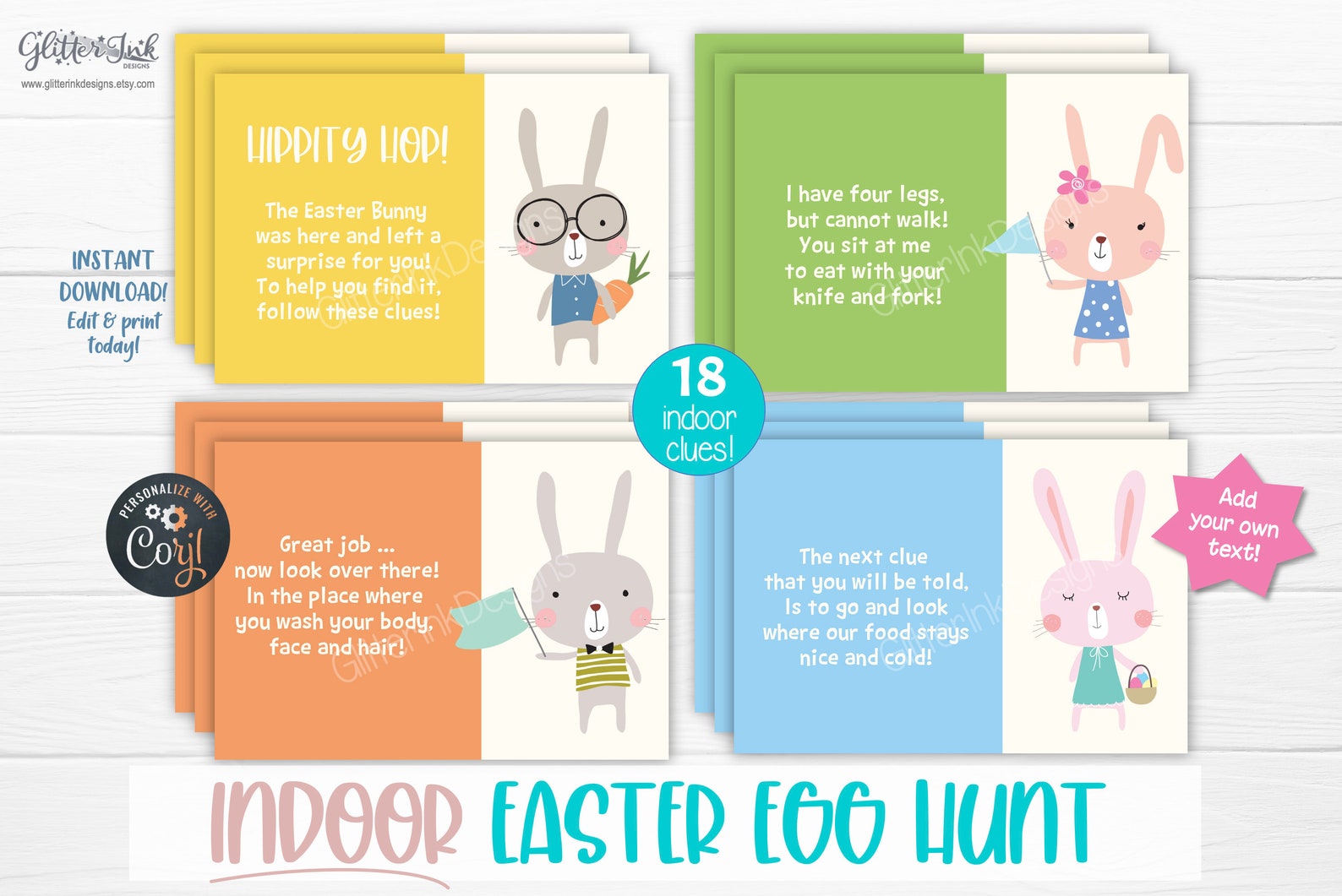 Indoor Easter Scavenger Hunt for Kids / Easter Egg Hunt Clues - Etsy