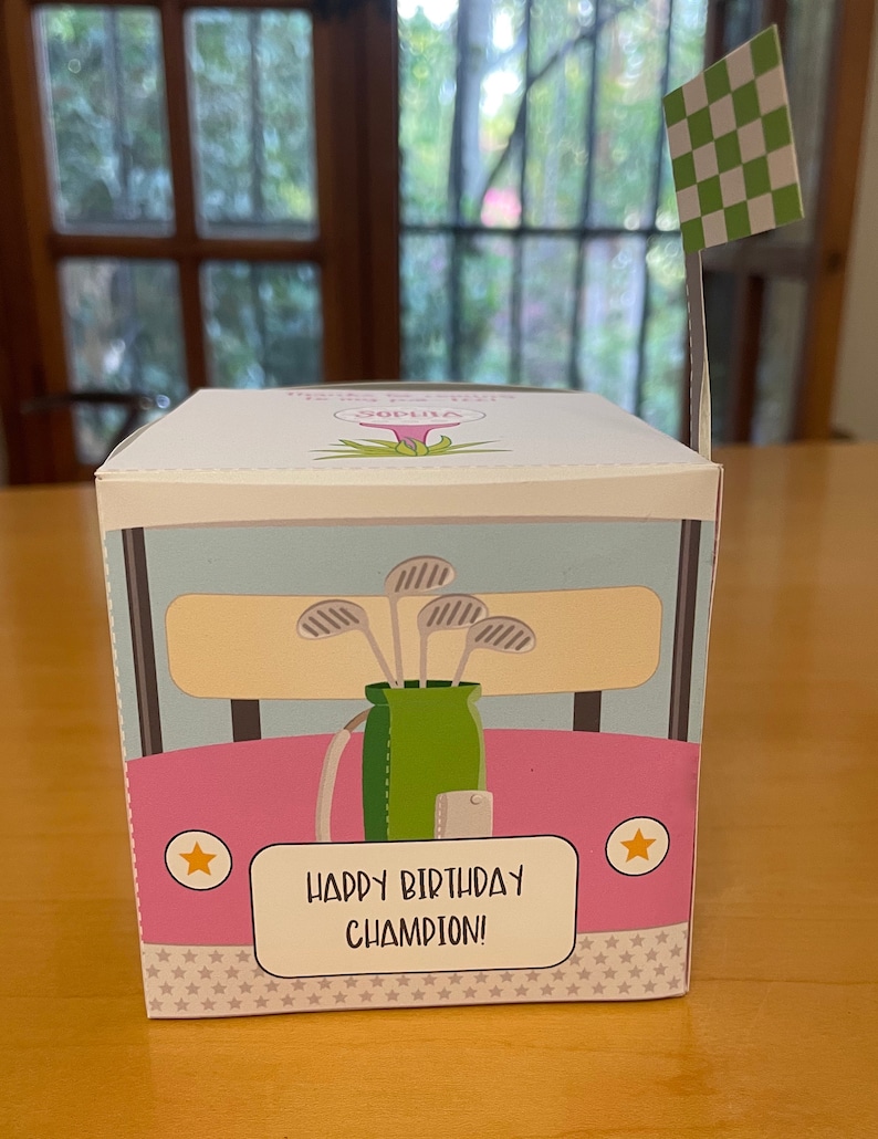 Golf Party Printable Favor Box / Golf Cart Party Favors / Golf - Etsy