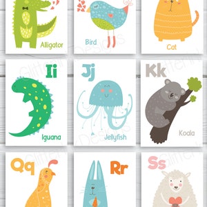 Animal Alphabet Flash Cards / ABC Animal Flash Cards Nursery Classroom ...