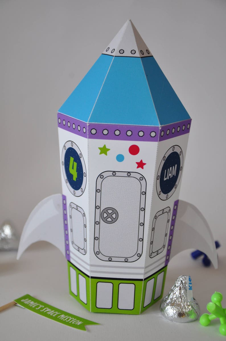 Outer Space Party Rocket Favor Boxes / Space Party Favors / Astronaut ...