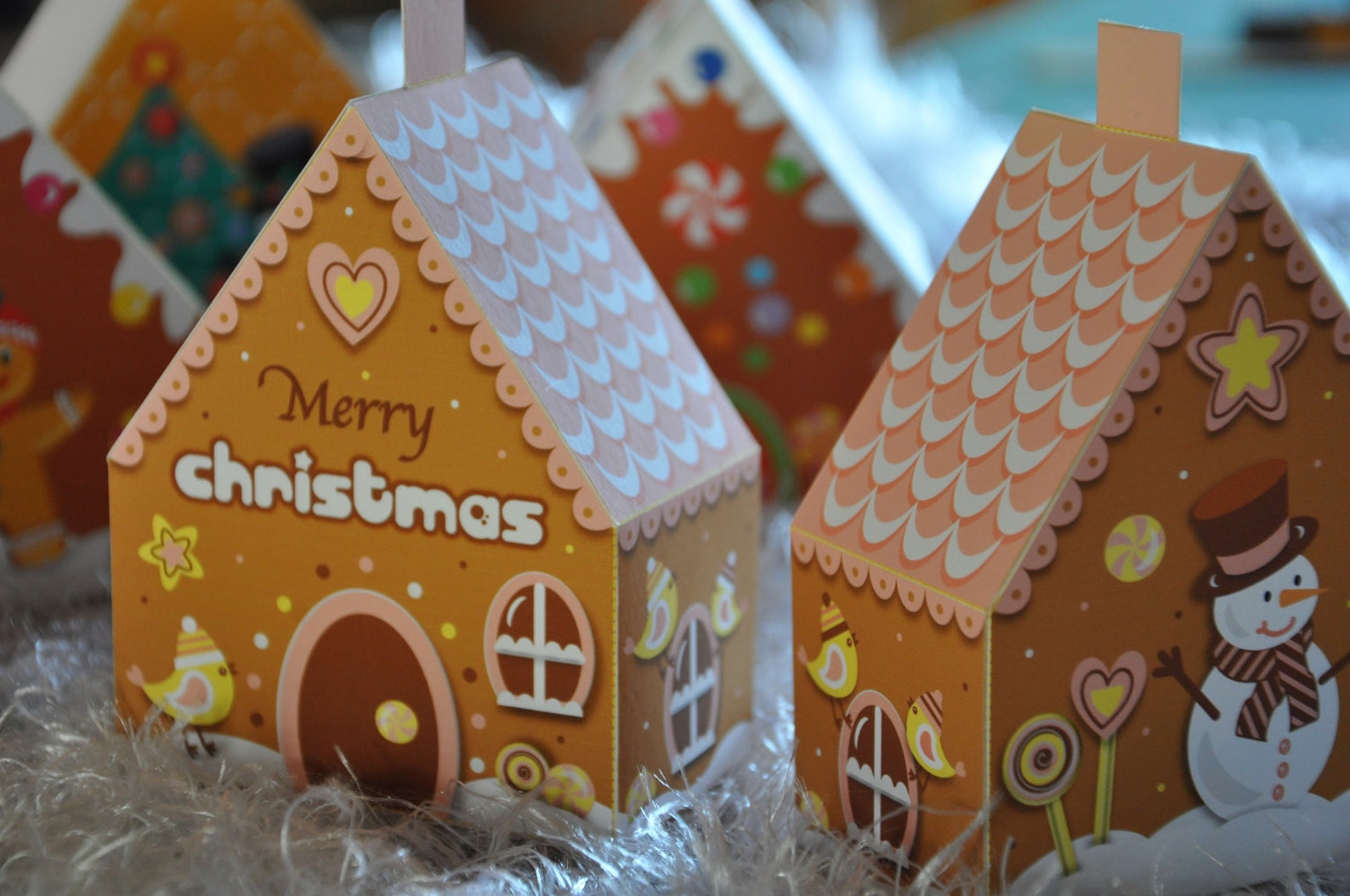 Gingerbread House Christmas Tree Ornaments / Gingerbread Gift - Etsy