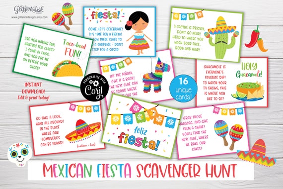 Mexican Fiesta Family Party Games / Taco Tuesday Birthday - Etsy