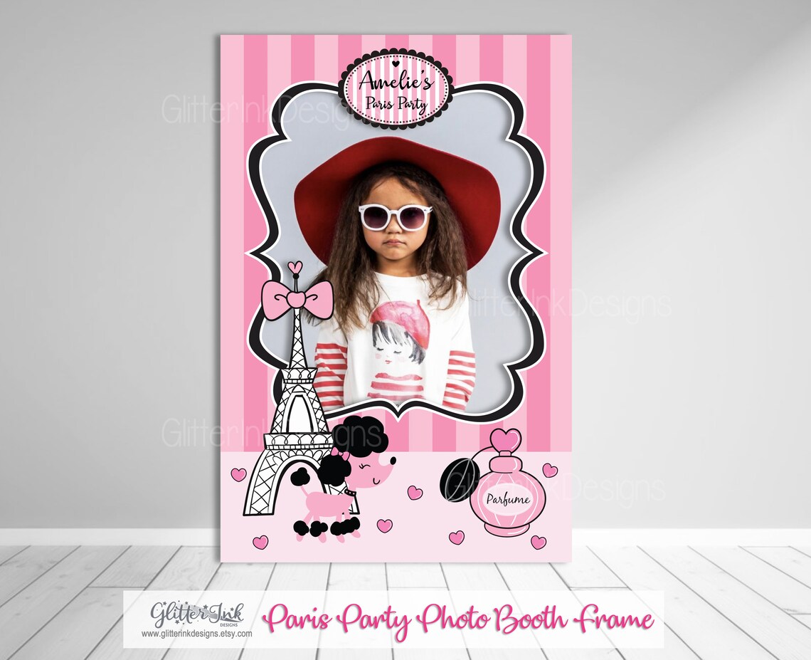 PRINTABLE Paris Theme Party Photo Booth Frame / Paris Party | Etsy