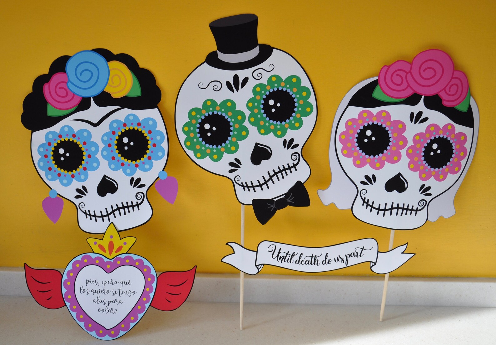 Dia De Muertos Photo Booth Props / Day of the Dead Sugar Skull - Etsy