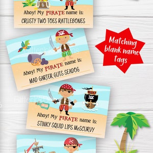 What's Your Pirate Name Party Game, Printable Buccaneer Sign With Name ...