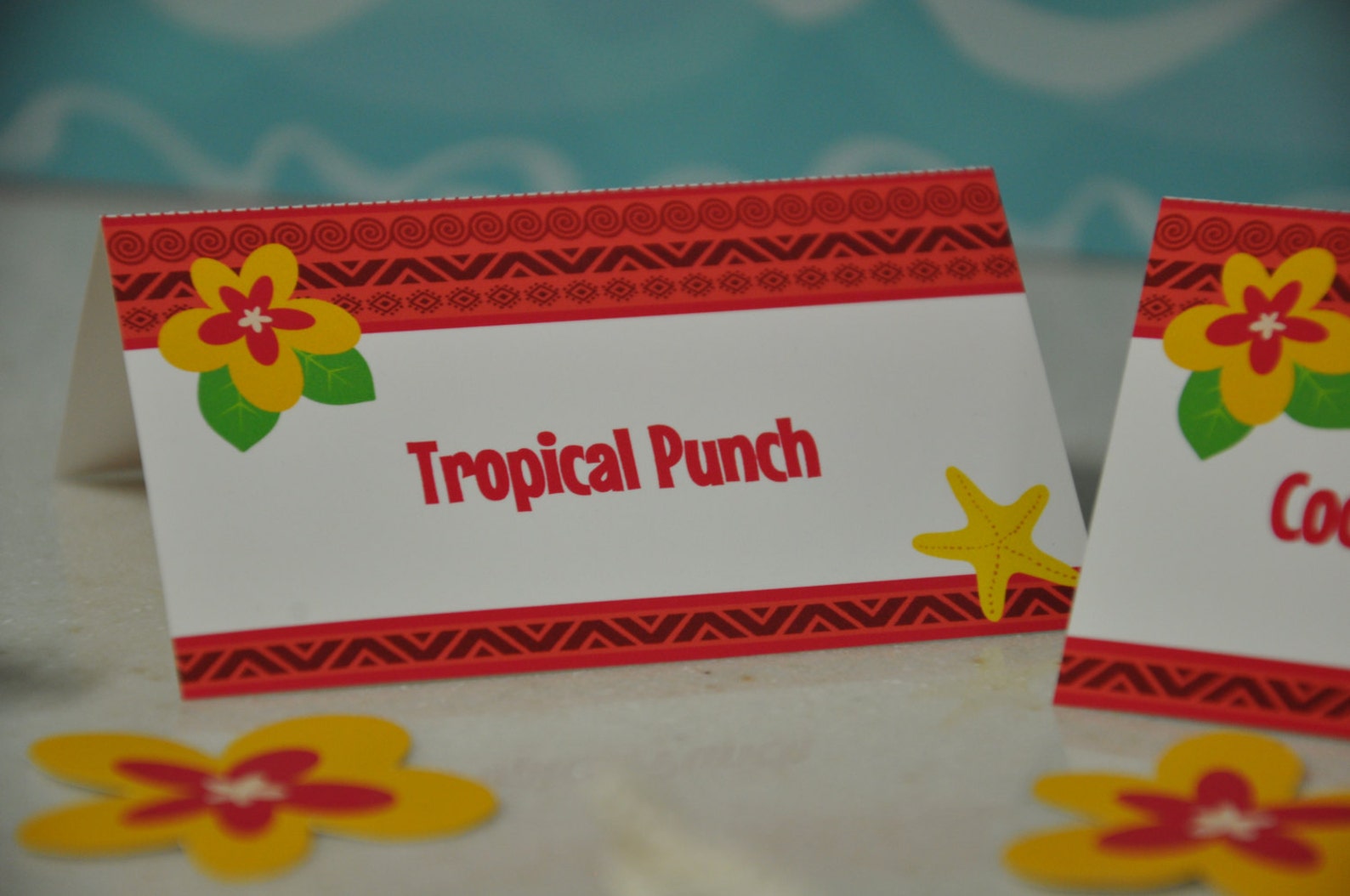 Moana Party Printable Food Tent Cards / Moana Birthday - Etsy