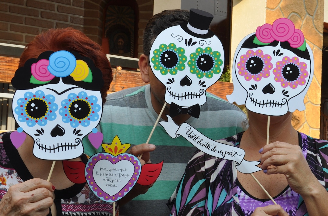Dia De Muertos Photo Booth Props / Day of the Dead Printable Sugar ...