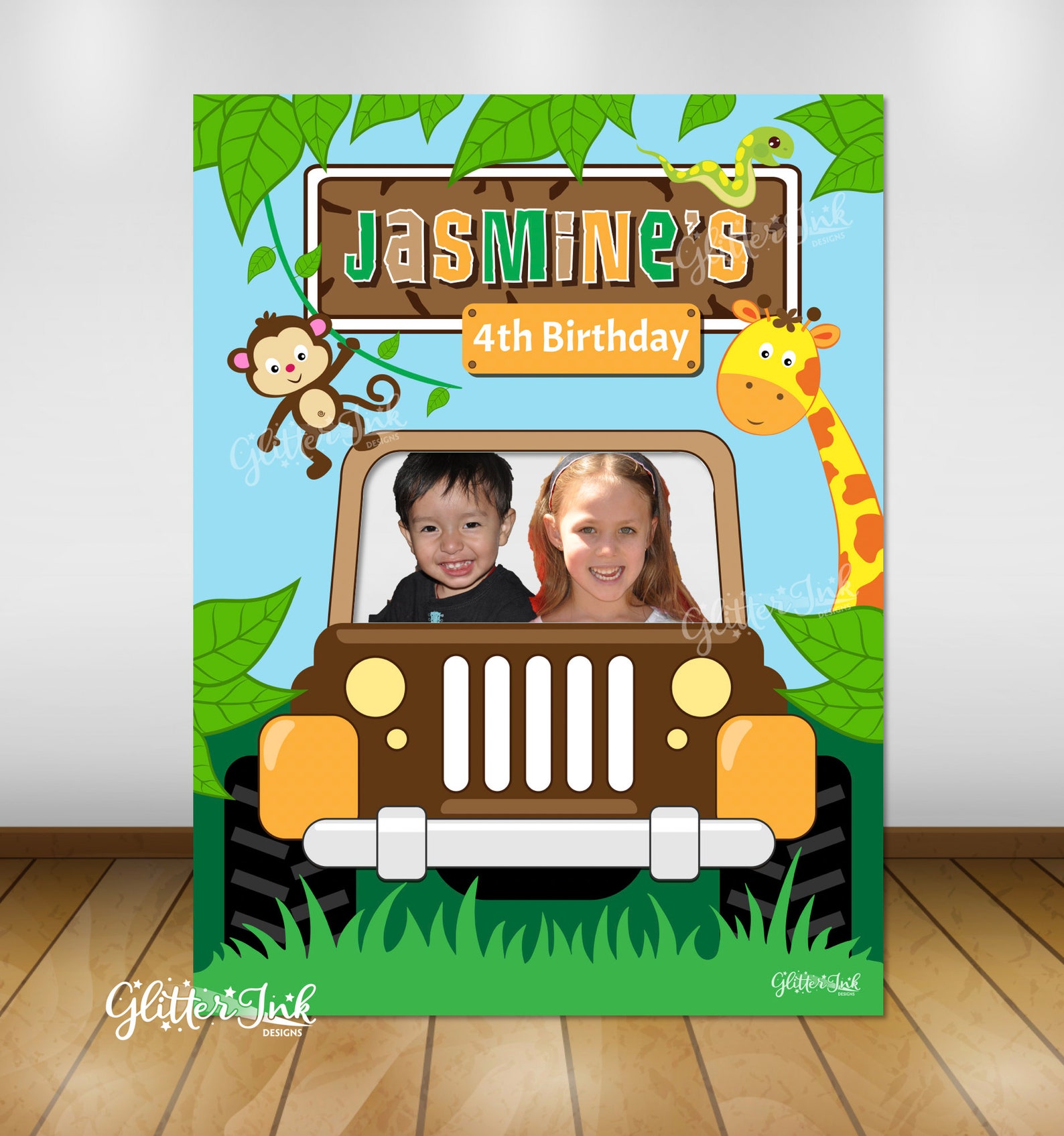 PRINTABLE 36x48 Safari Party Photo Booth Prop / Jungle - Etsy