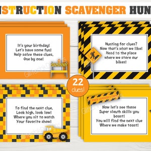 Construction Party Scavenger Hunt / Under Construction Treasure Hunt ...
