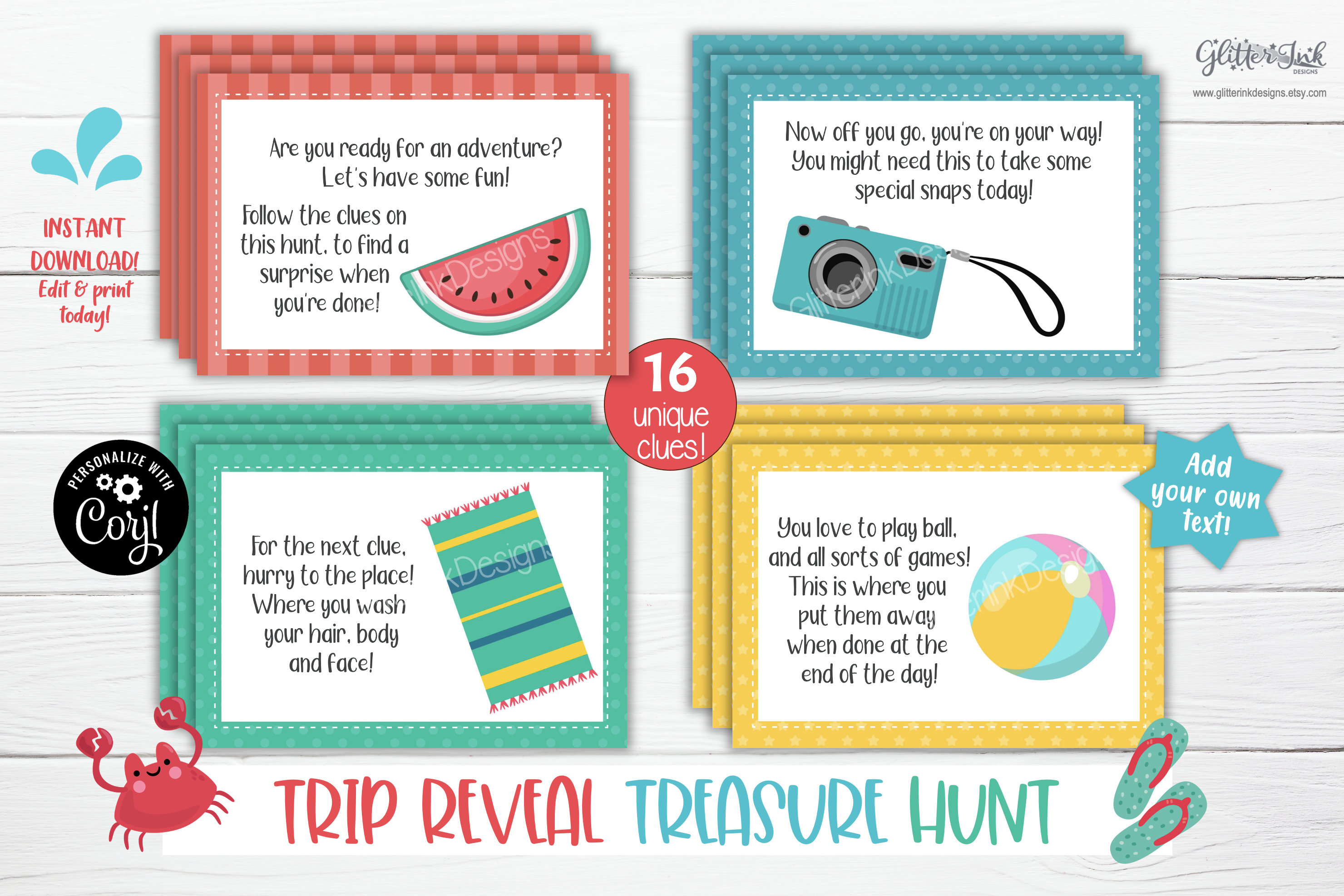 Surprise Cruise Trip Reveal Scavenger Hunt & Boarding Pass, Printable ...
