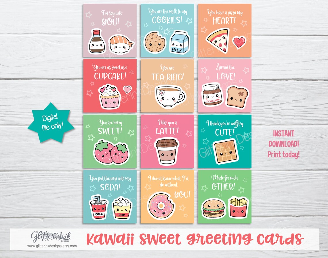 Cute Kawaii Lunch Box Notes / Better Together Sweet Love Notes - Etsy