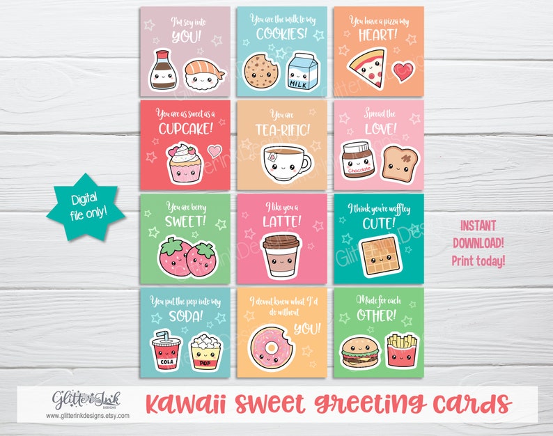 Cute Kawaii Lunch Box Notes / Better Together Sweet Love Notes | Etsy