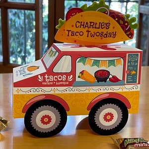 Taco Truck Printable Favor Box / DIY Taco Twosday Party Favors ...