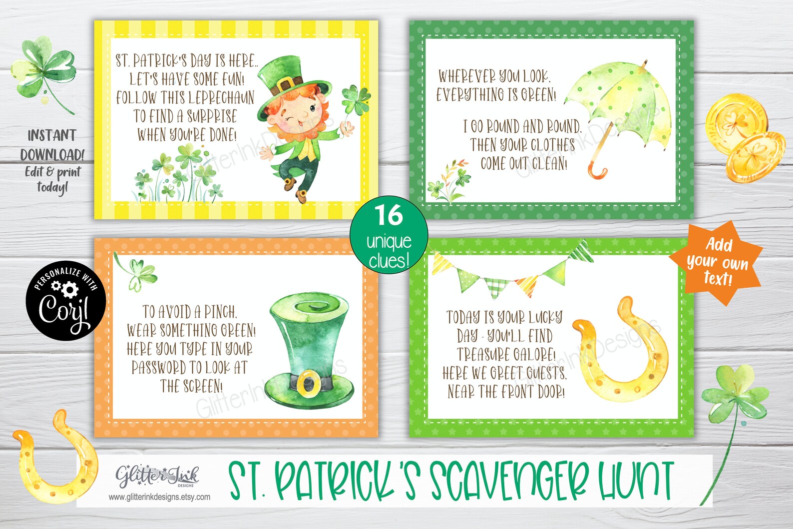 St Patricks Day Scavenger Hunt for Kids / St Patricks Day | Etsy