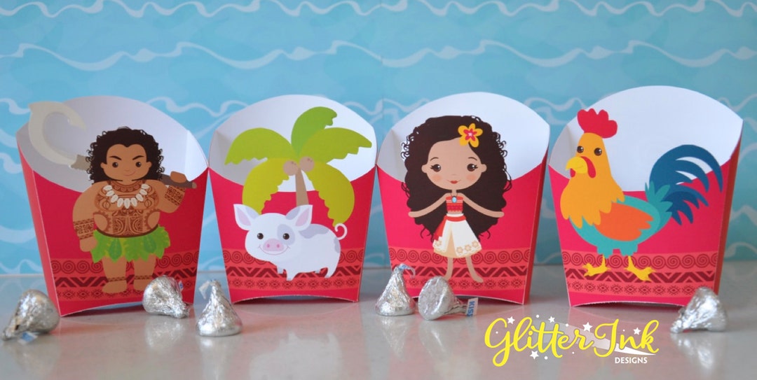 Moana Party Favors / Moana Favor Boxes / Moana Treat Boxes / French Fry ...
