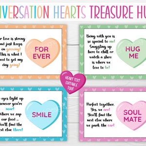 Valentine's Day Conversation Hearts Scavenger Hunt / Valentines Day ...