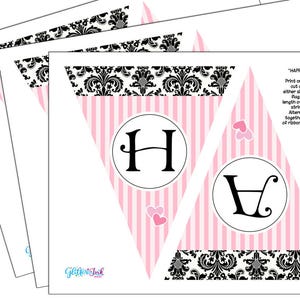 Paris Party Printable Banner / French Themed Birthday Decor / Party in ...