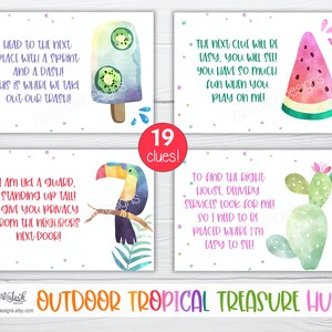 Toucan Flamingo Summer Scavenger Hunt Printable, Pineapple Watermelon ...