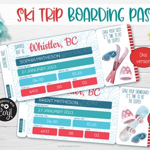 Christmas Surprise Ski Trip Reveal Scavenger Hunt + Boarding Pass ...