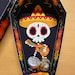 Day of the Dead Coffin Treat Box, Día De Los Muertos Sugar Skull Party ...