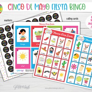 Cinco De Mayo Bingo NON ALCOHOL / Mexican Fiesta Printable Party Game ...