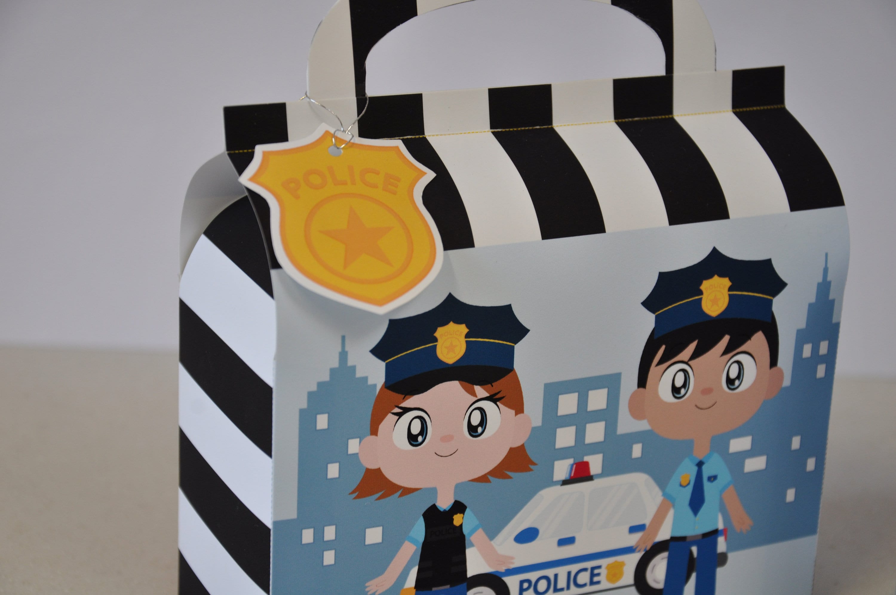 Cops and Robbers Police Party Favor Box - Digital PDF Printable DIY ...