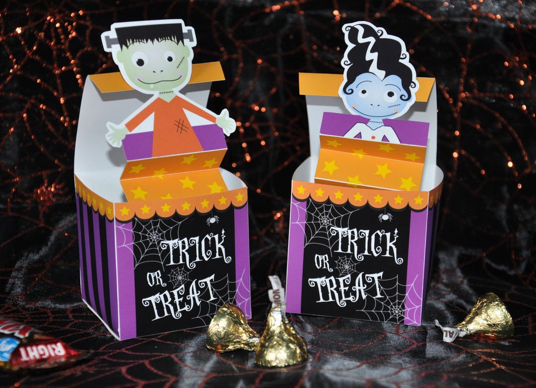 Halloween Treat Box / Halloween Decorations / Frankenstein Halloween ...