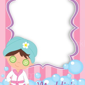 PRINTABLE Spa Party Photo Booth Frame / Glam Diva Makeover Spa Girls ...