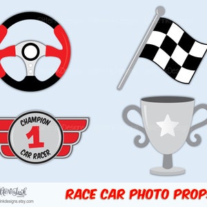 Race Car Party Photo Booth Props / Racing Car Birthday Car Photo Booth ...