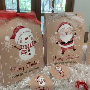 Printable Christmas Gift Box Set, Personalized Gingerbread Favor Boxes ...