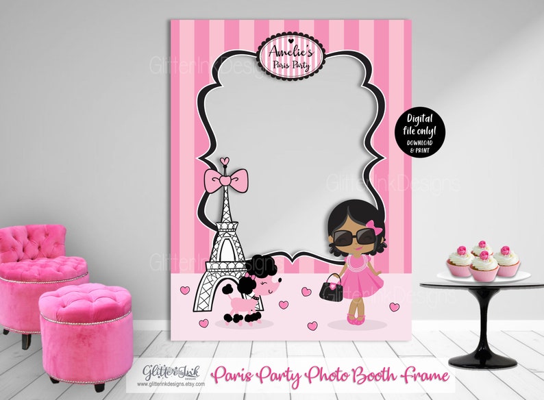 PRINTABLE Paris Theme Party Photo Booth Frame / Paris Party | Etsy