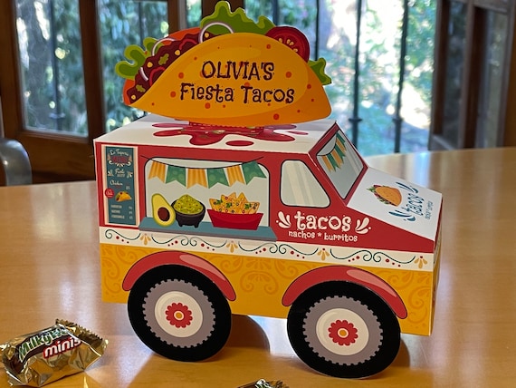Taco truck printable favor box / DIY Taco Twosday party favors ...